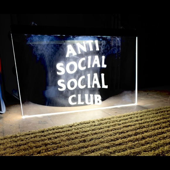 Other | Anti Social Club Led Neon Light Sign 8x12 | Poshmark